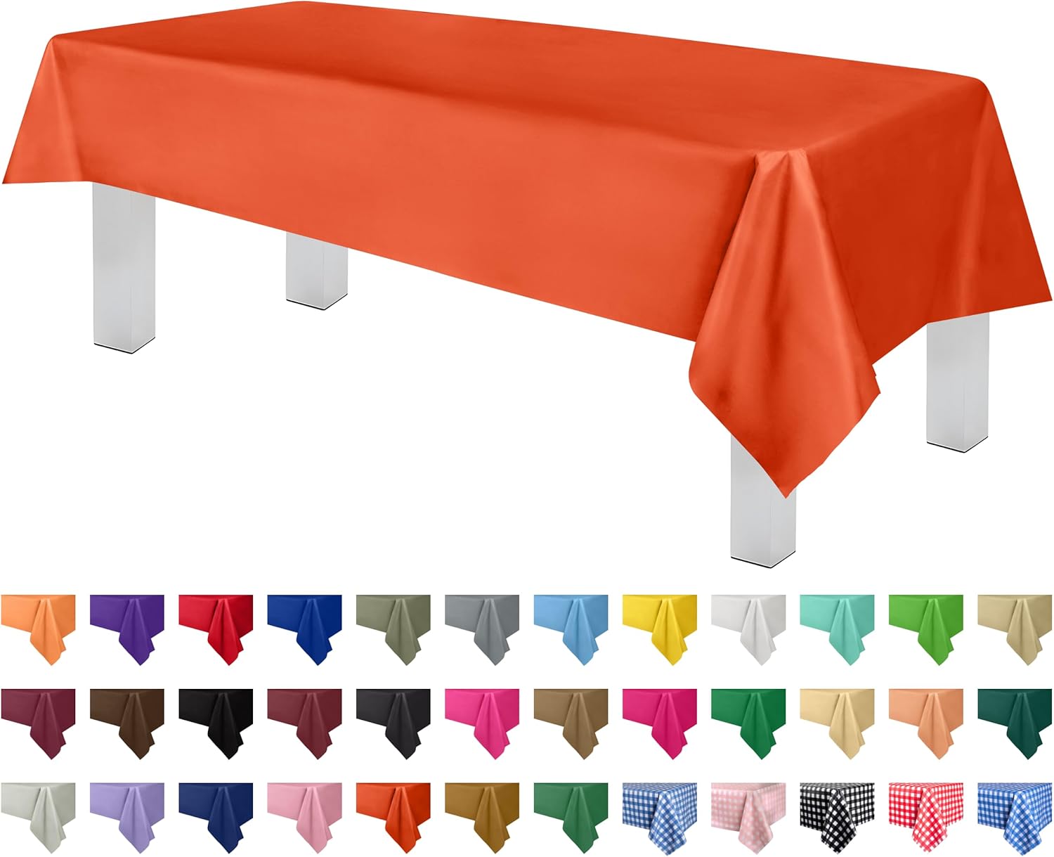 Grandipity – Mantel de plástico desechable prémium, 54 x 108 pulgadas ...