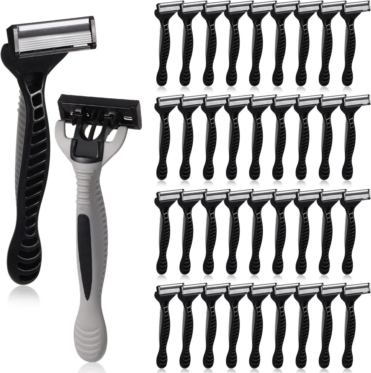 Amazon.com: Wovnet 27 Pcs Refillable Men's Razors Kit Holiday Shaving ...