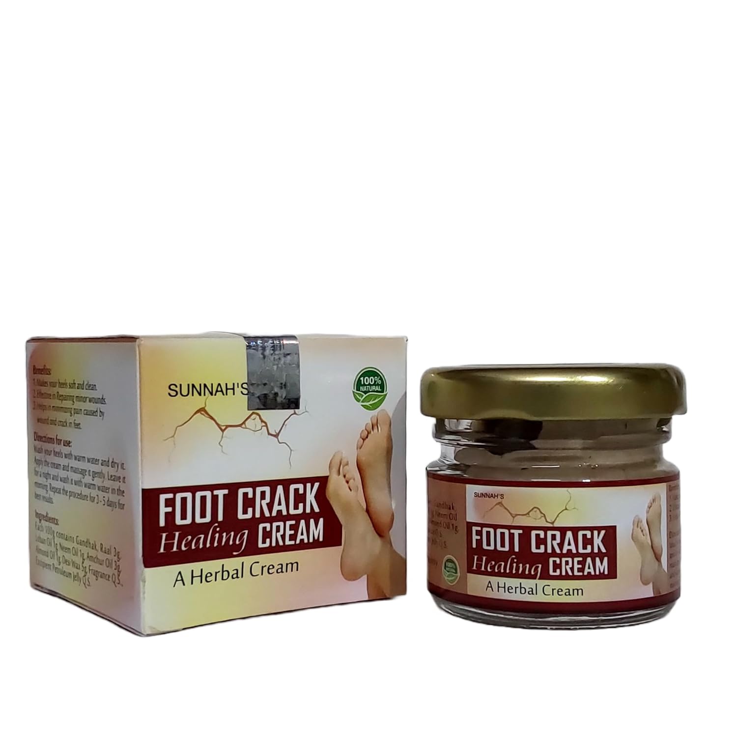 Sunnah Foot Crack Healing Cream For Rough, Dry and Cracked Heel, Feet ...