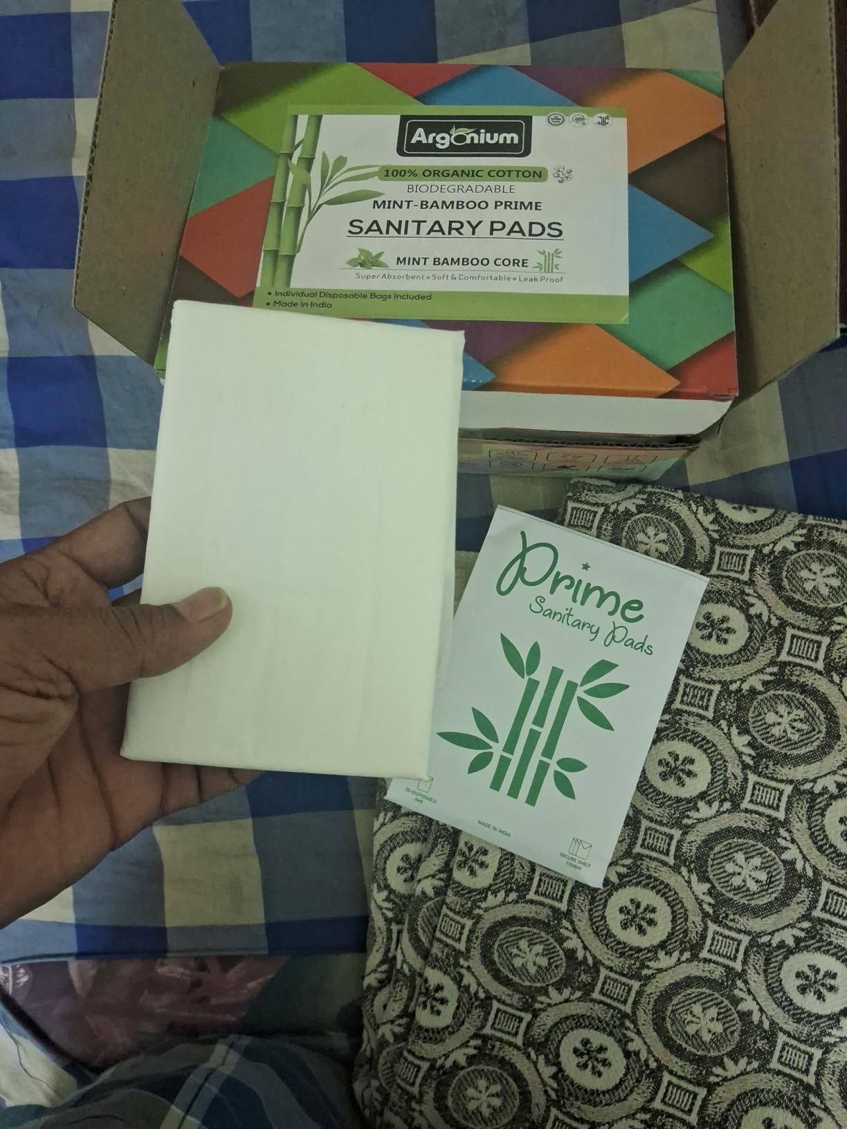 Buy Argonium Prime Biodegradable Mint Bamboo Sanitary Pads - (Pack Of ...