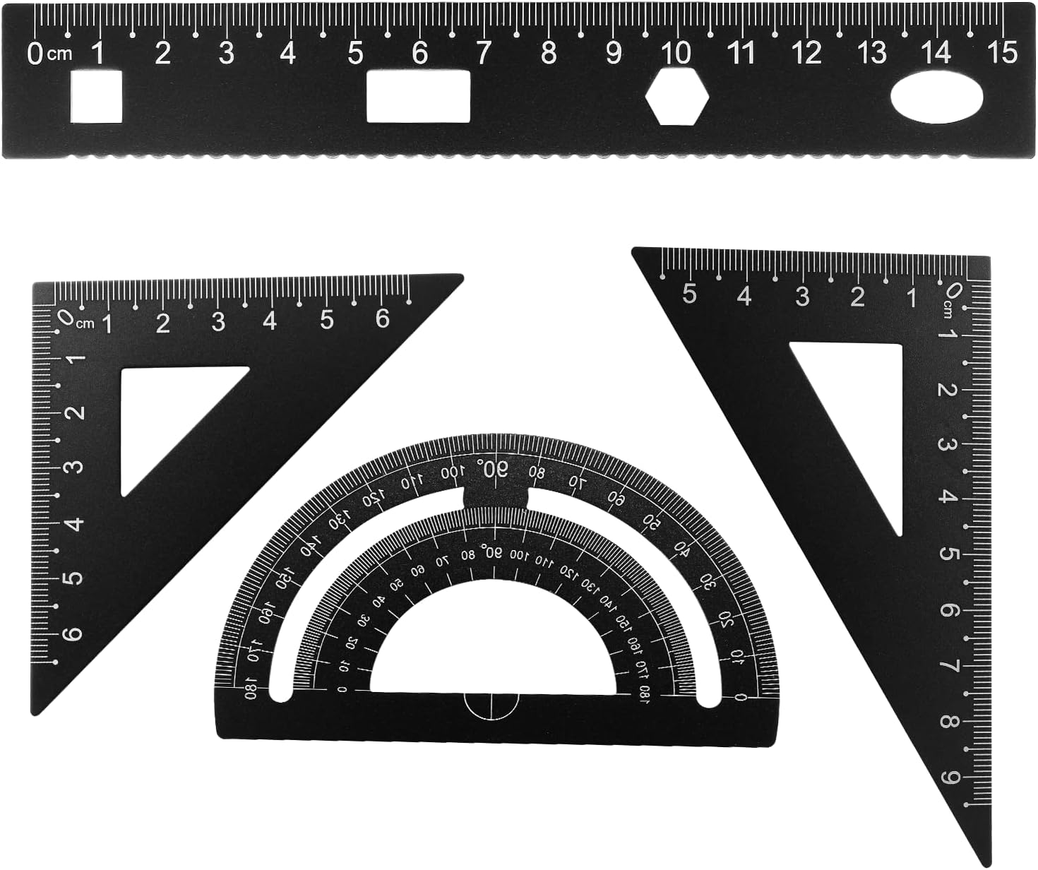 Amazon.com: Piutouyar Geometry Set, Aluminum Alloy Triangular Scale ...
