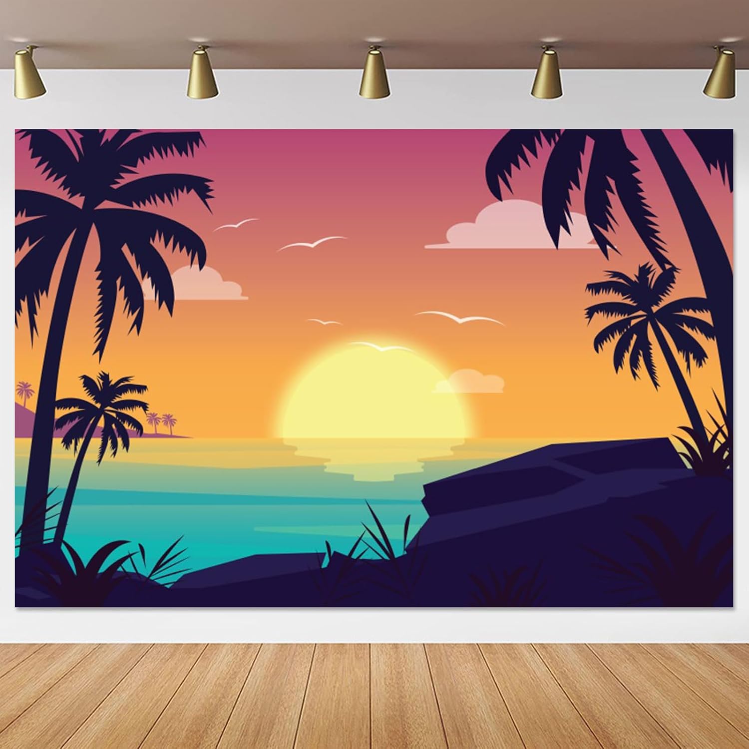Amazon.com : Yeele 6x4ft Summer Seaside Sunset Backdrop Tropical Beach ...