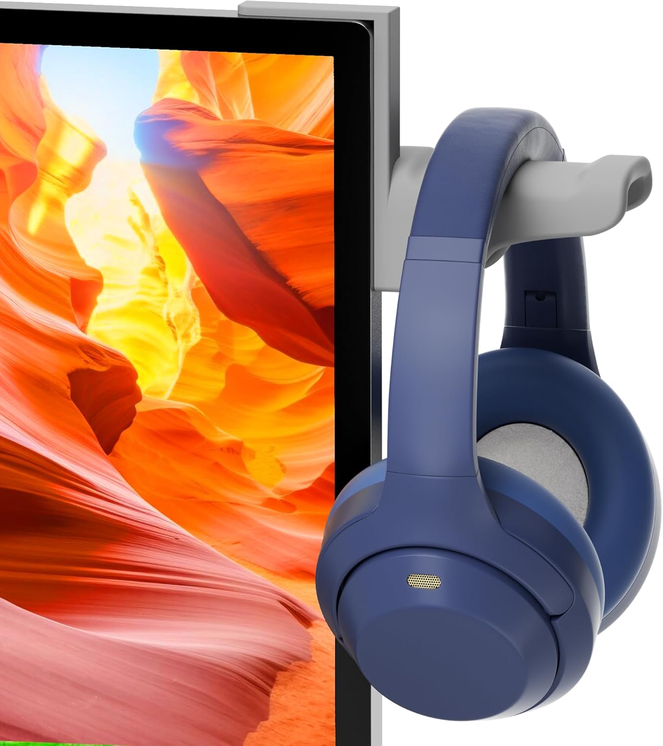 AFOOYO Headphone Stand for Monitor, Soft Silicone Headset Hanger ...