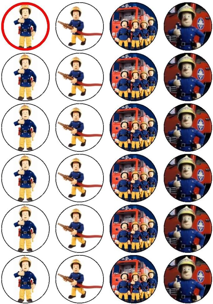 24 Fireman Sam Toppers gâteau : Amazon.ca: Home