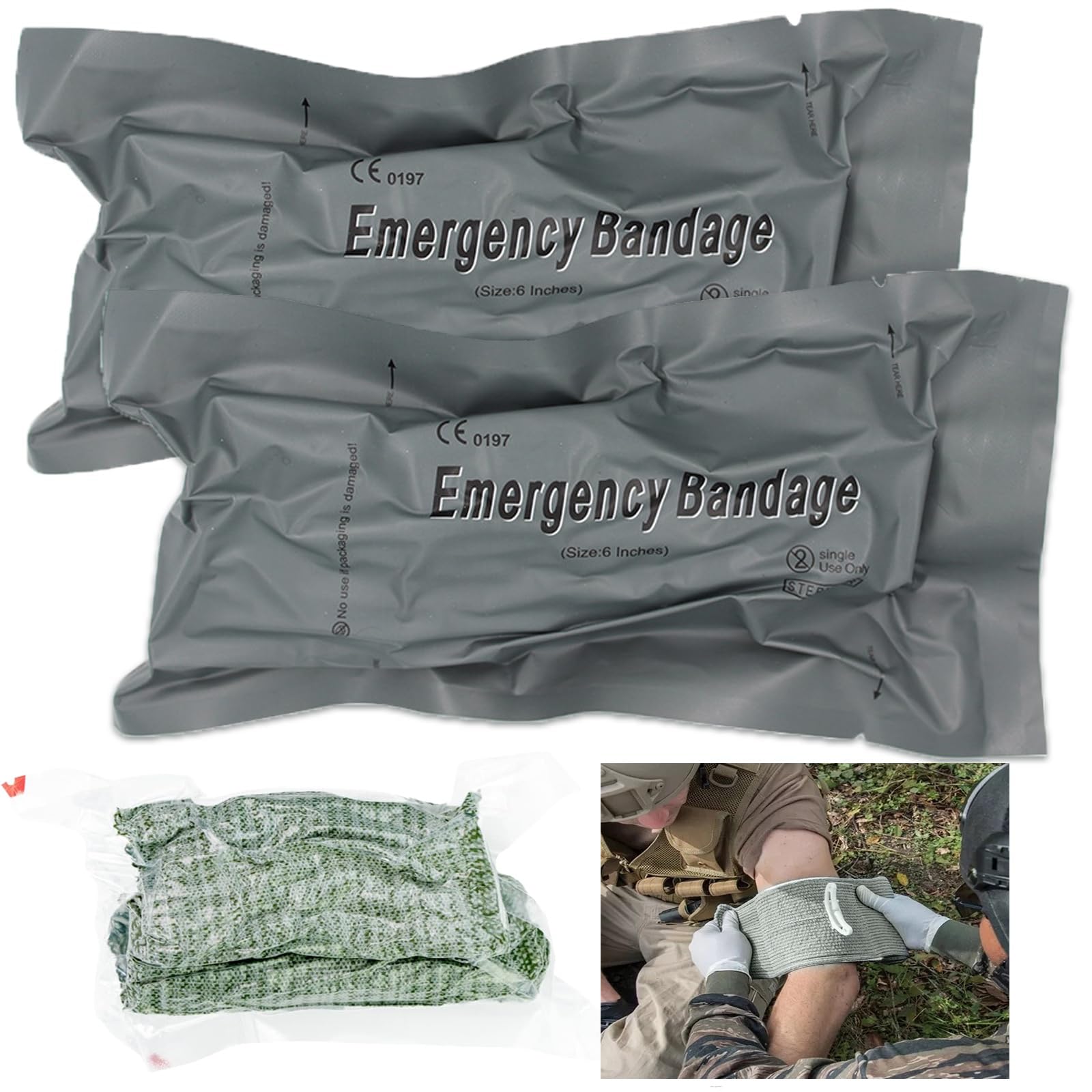Israeli Bandages for Emergency Wound Care - Combat Trauma Dressing ...