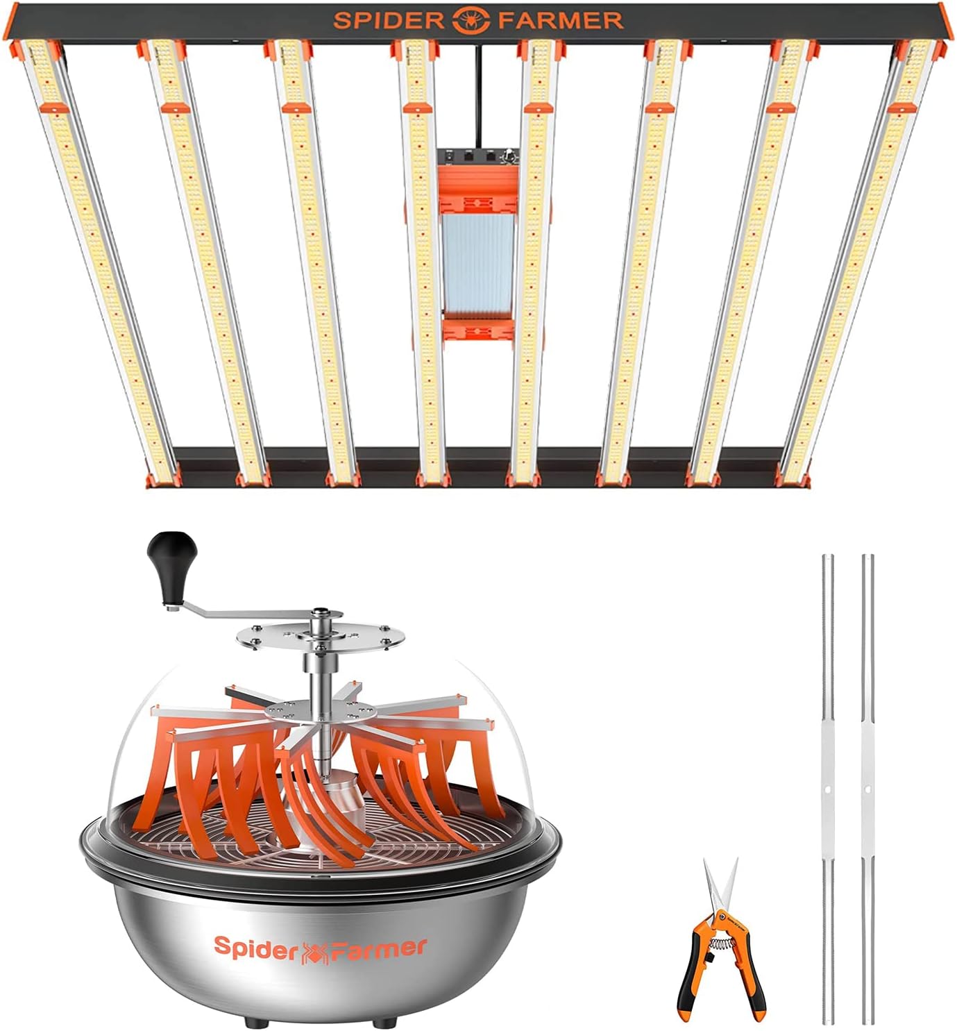 Amazon.com: Spider Farmer SE7000 and 16 Inch Bud Leaf Bowl Trimmer ...