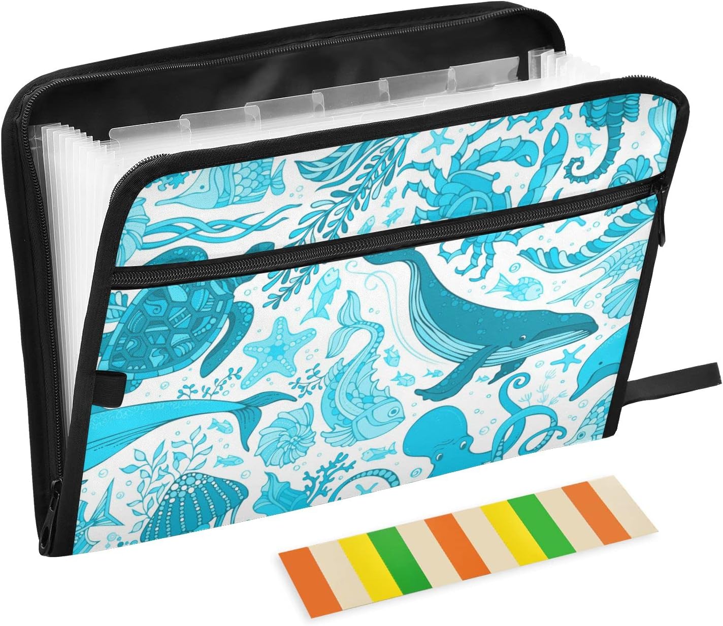 Mnsruu Expanding File Folder, Underwater Sea Life Expandable Expanding ...