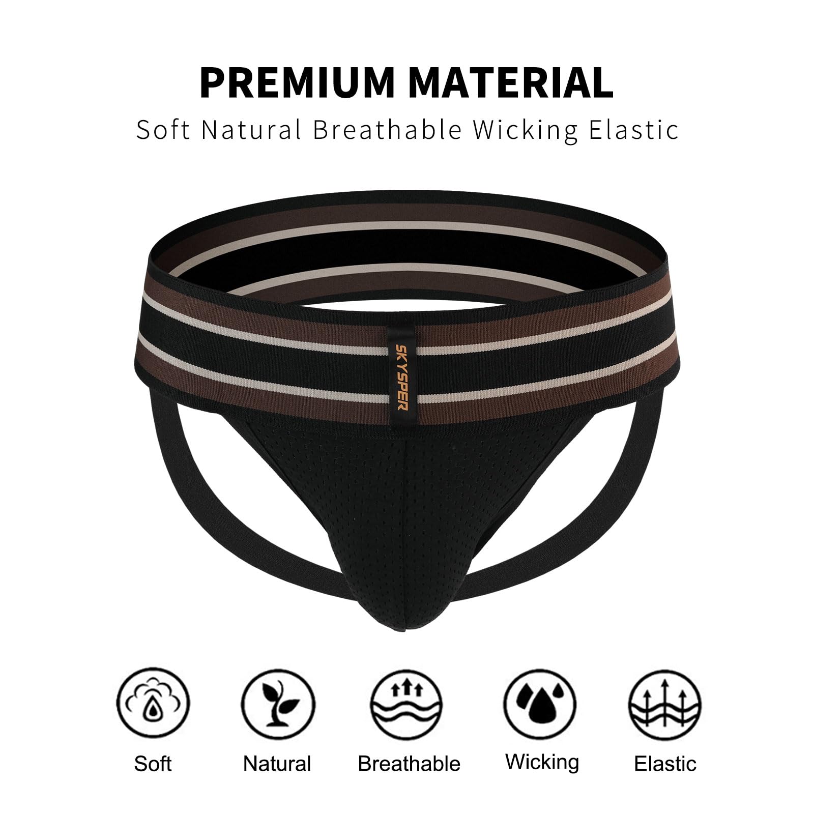 Snapklik.com : SKYSPER Jockstrap Athletic Supporters For Men Jock Strap Male Underwear Mens ...