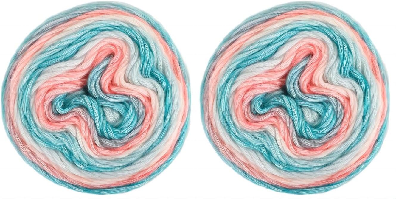 Amazon.com: Lerchiyar Gradient Cake Yarn Multicolor Fairyland Rainbow ...