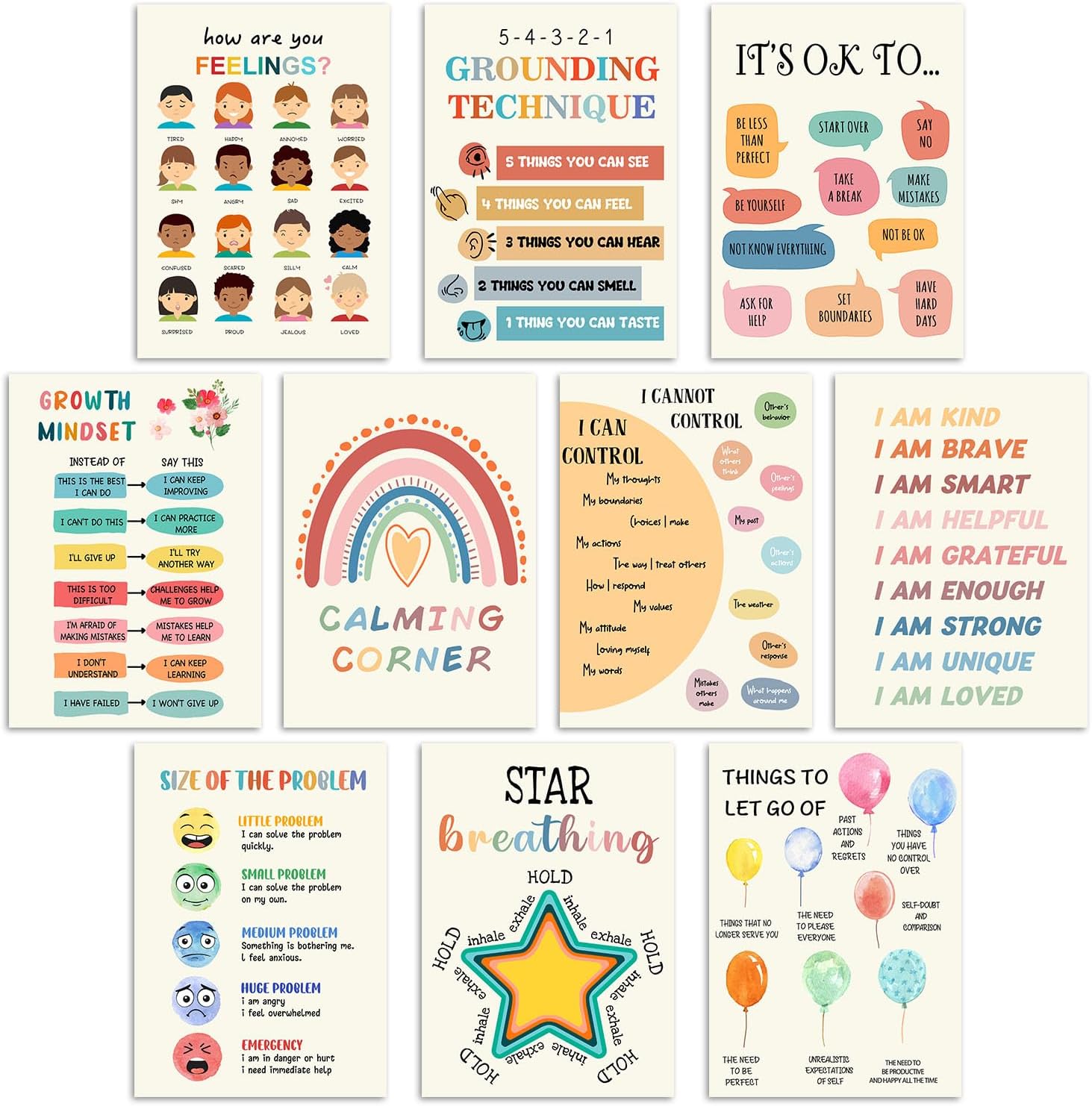 10 Pcs Care Mental Health Posters, Mental Health Matters Poster ...