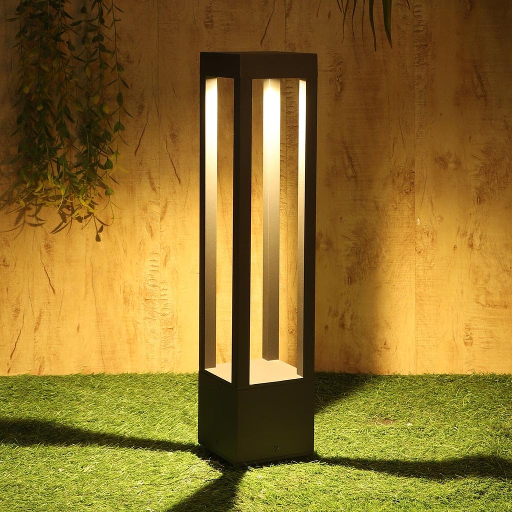 Harold Electricals Modern Sleek Rectangular Bollard Garden Light ...