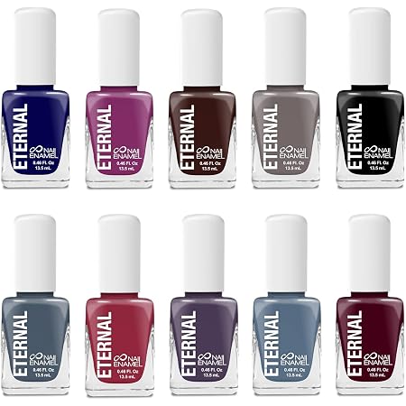 Amazon.com : Abitzon NEW Nail Polish Set (10 Bottles) - Non-Toxic Eco ...