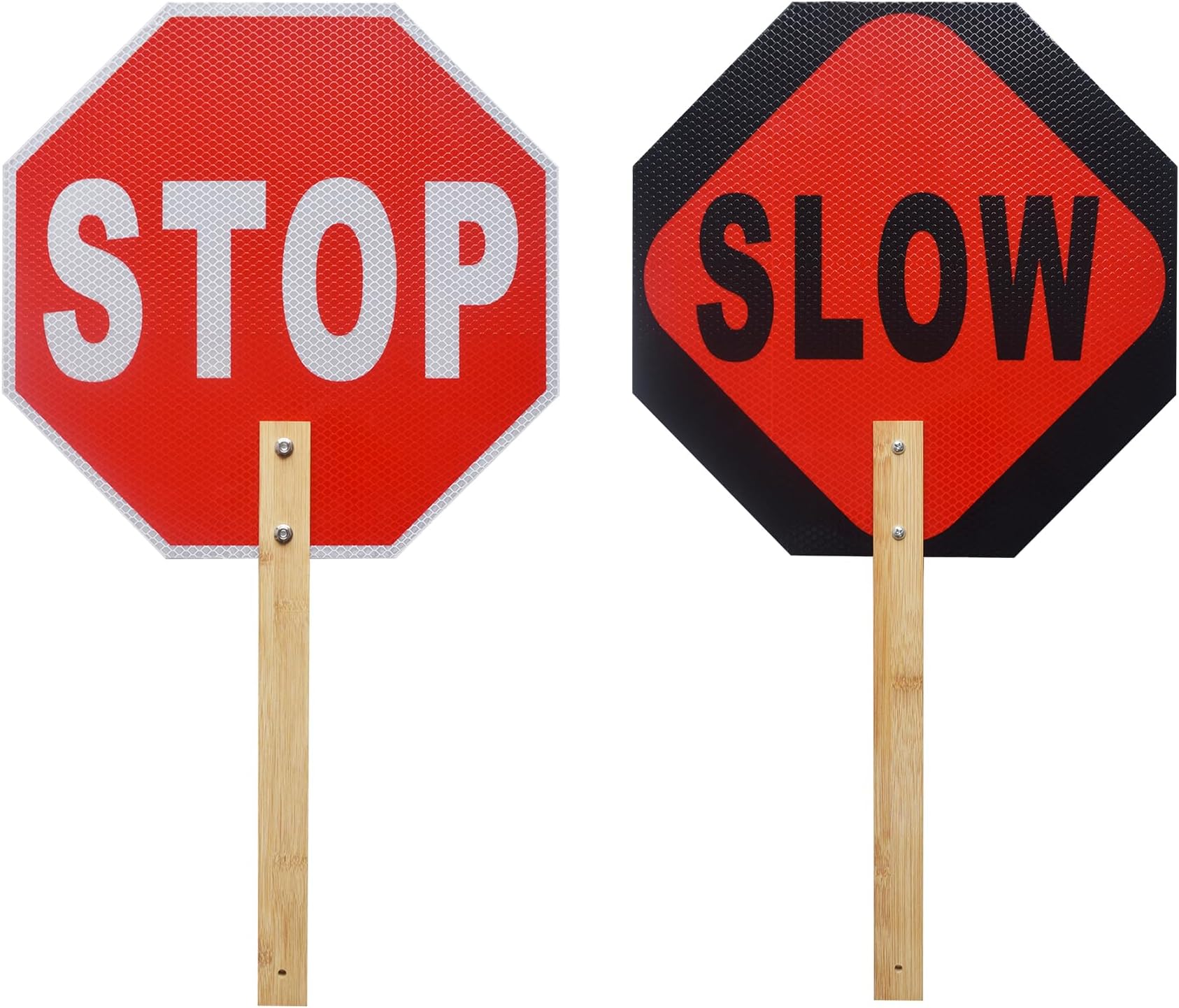 Amazon.com: Rodudu Stop Slow Reflective Sign 13X13" Double Side Octagon ...
