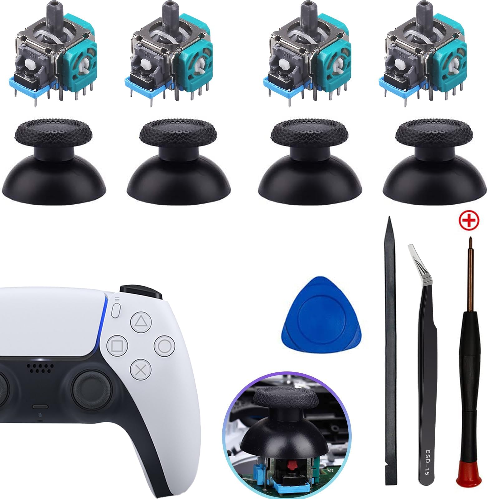 Amazon.com: Ps5 Joystick Replacement for Sony Playstation 5 Ps5 ...