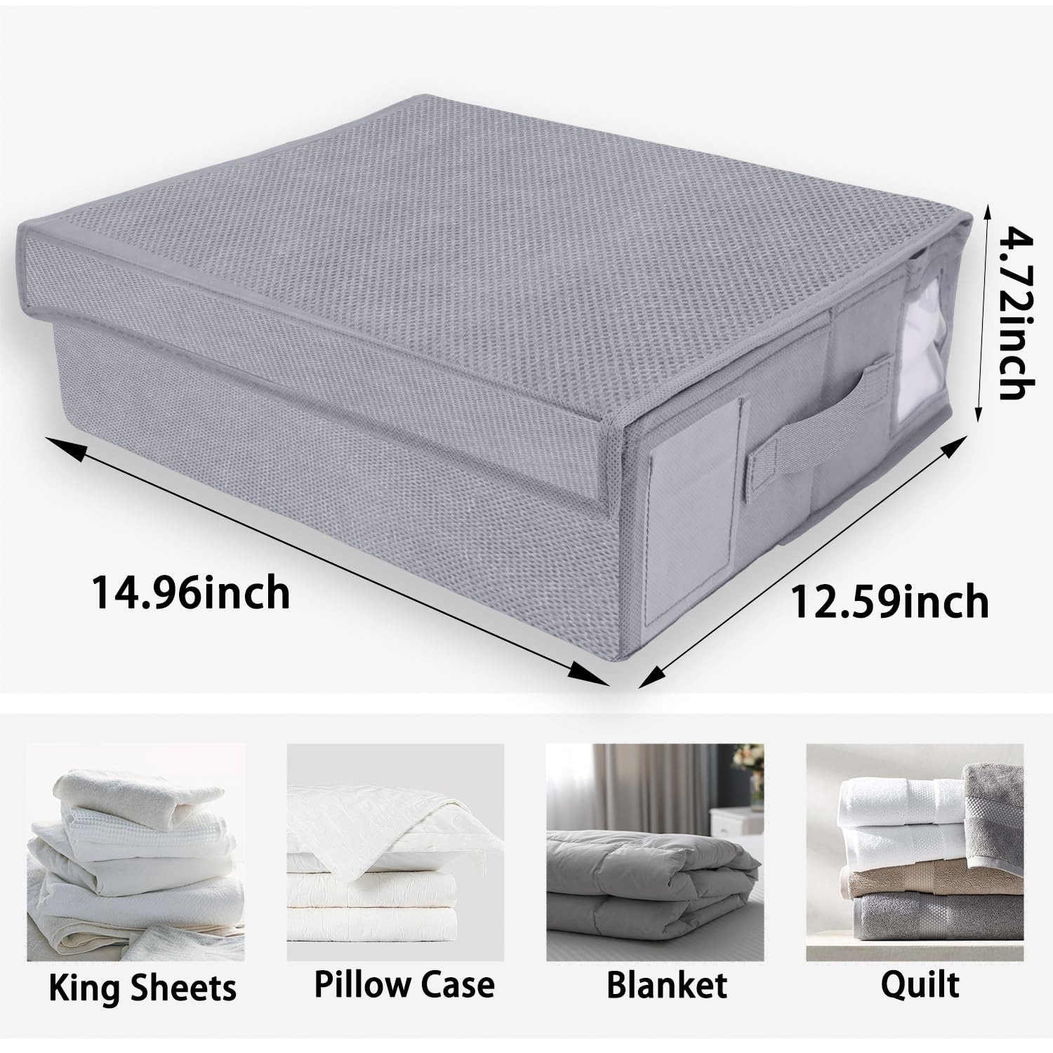 Snapklik.com : 2 Pack Under Bed Storage Organiser, Bed Sheet And Closet ...