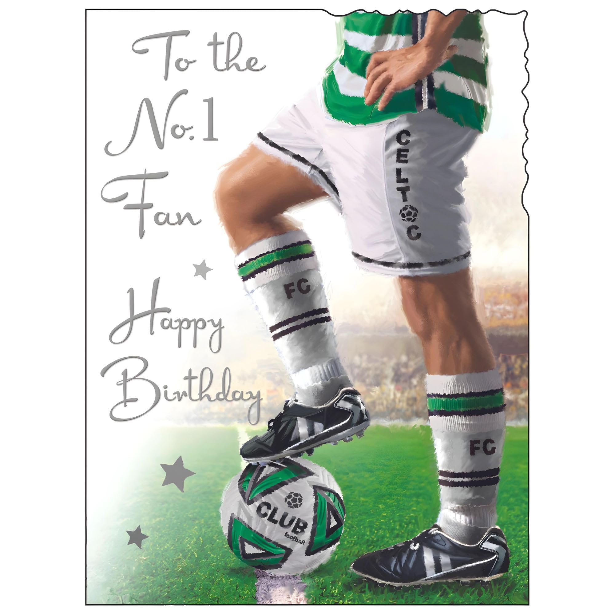 Celtic Birthday Card - Football Design - No. 1 Fan - Special Finishes ...