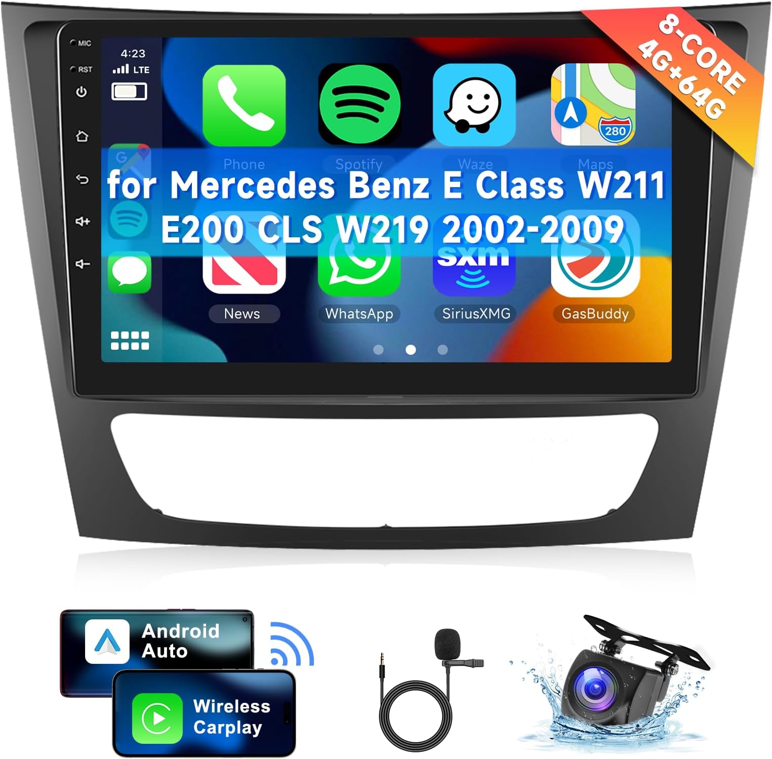 Amazon.com: [8 CORE 6G+128G] Car Radio for Mercedes Benz GL ML W164 ...