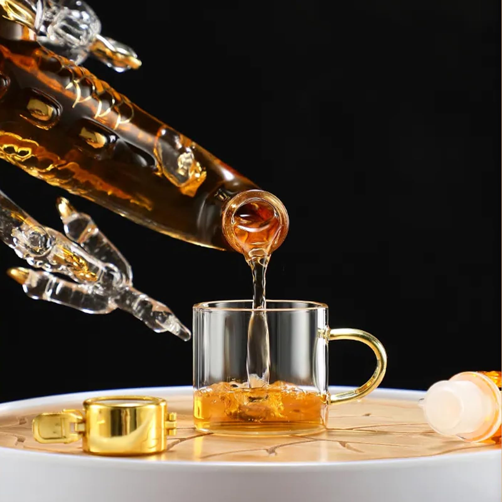 Dragon Liquor Decanter 1000ml, with Leather Gifts Box, Zodiac Wine ...