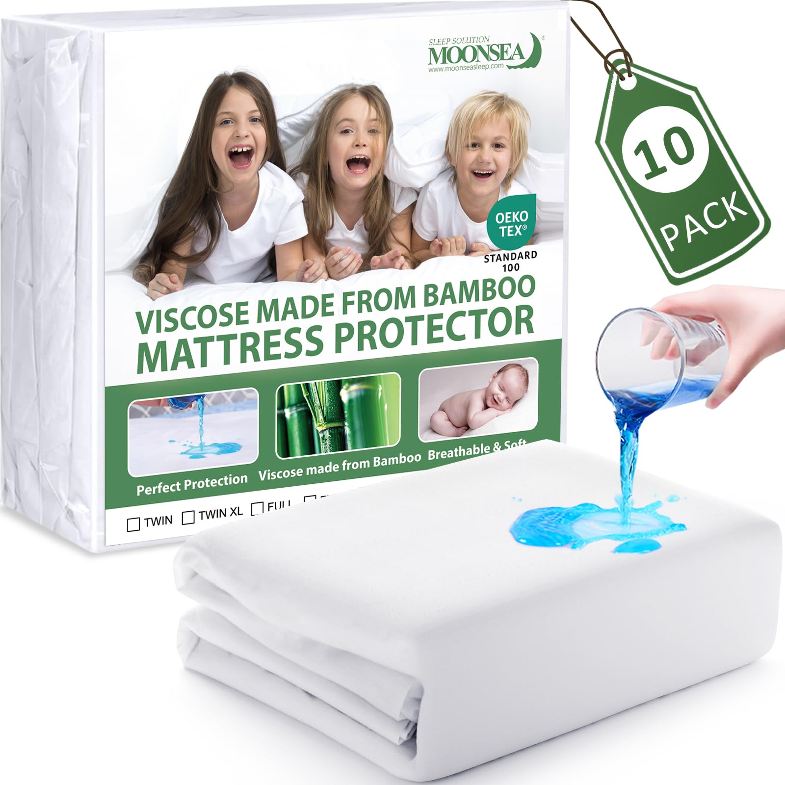 Amazon.com: 10 Pack Mattress Protector Twin Size, Skin Friendly and ...