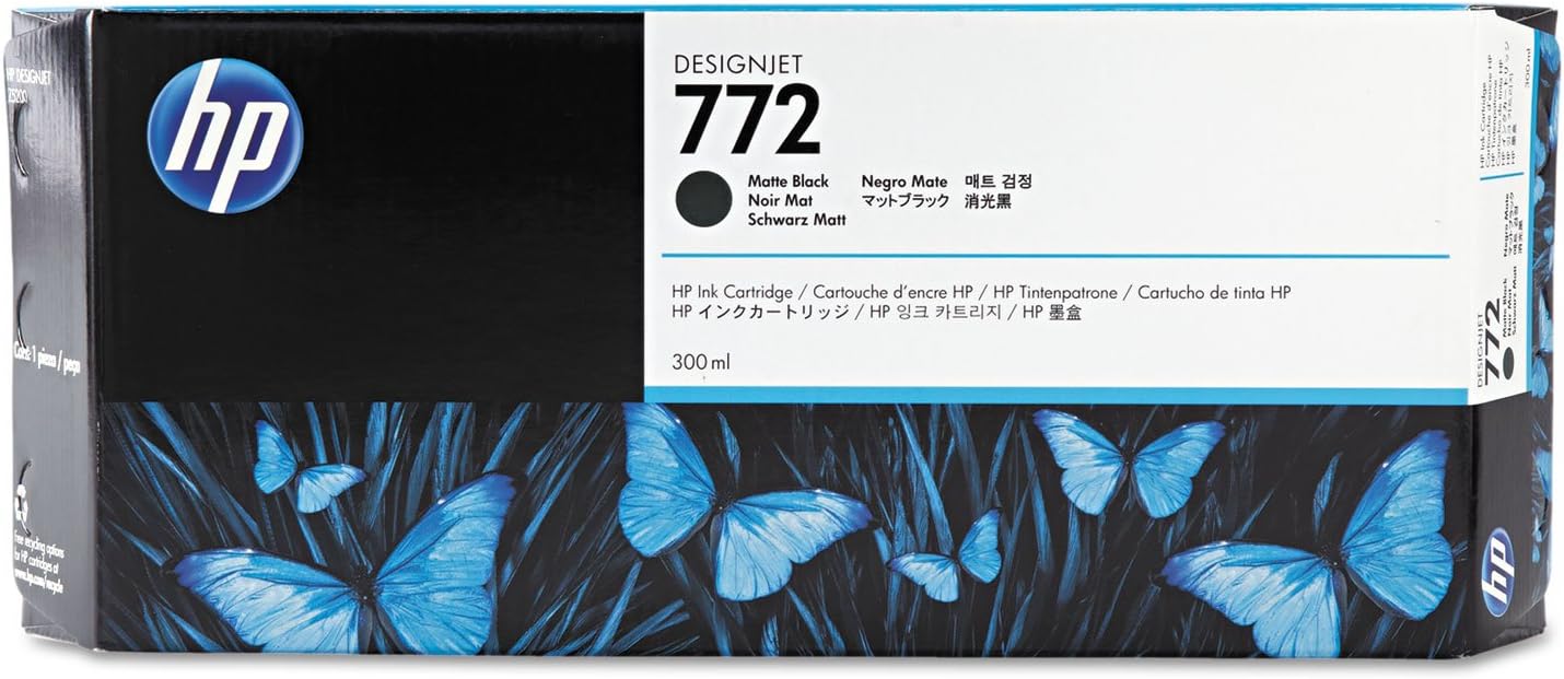 Amazon.com: HP 772 300ml Matte Black Designjet Ink Cartridge in Retail ...