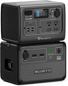 Amazon.com: BLUETTI Portable Power Station EB55 and B80 External ...