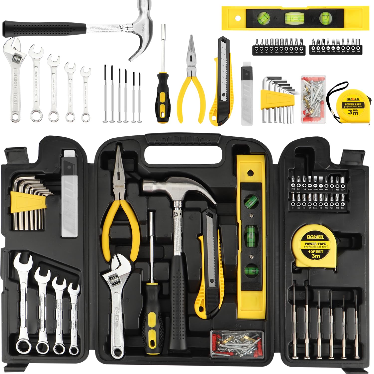 Snapklik.com : DOWELL 90 Piece Tool Set Home Repair Hand Tool Kit