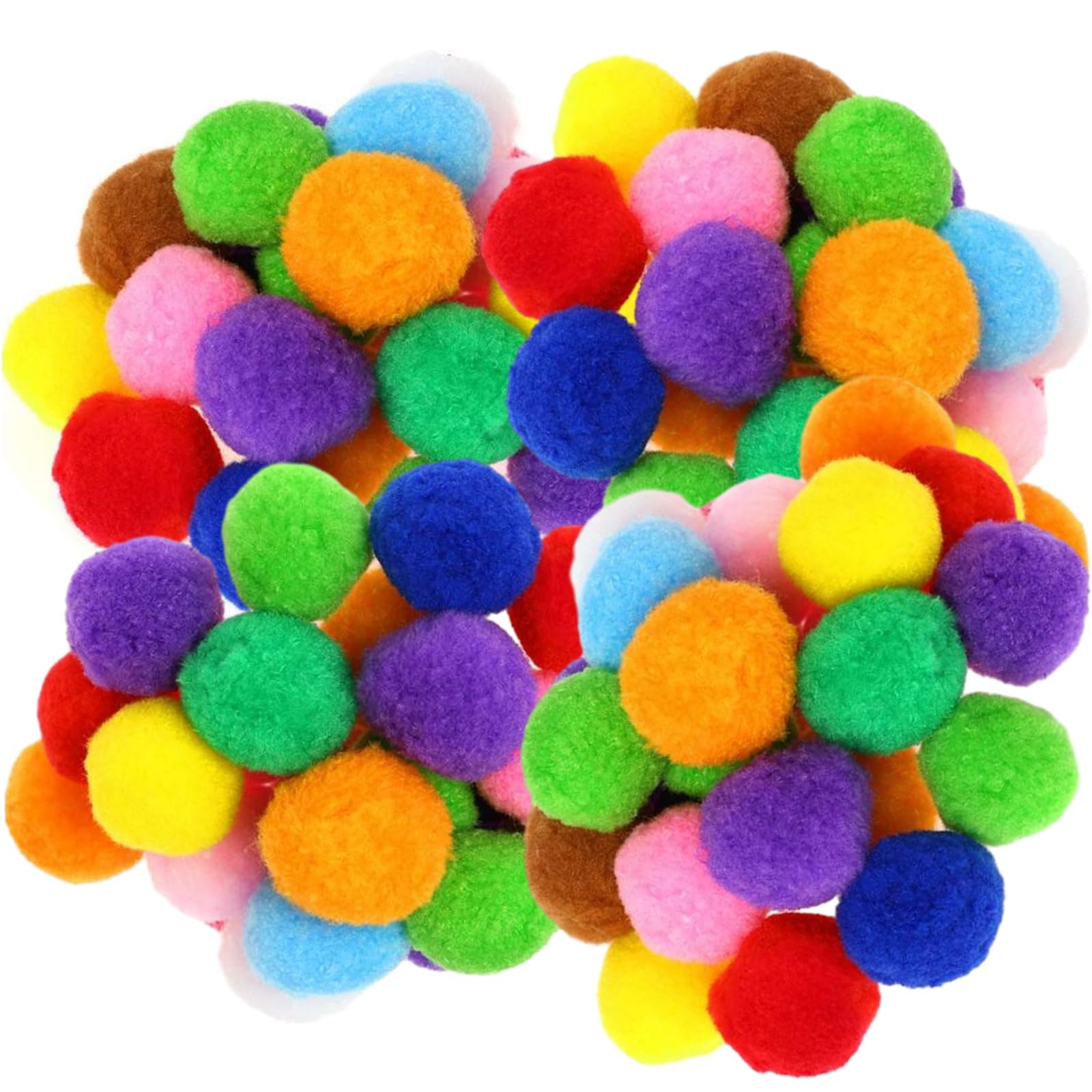 150Pcs 2cm Color Pompoms for Crafting Pom Pom Maker Mini Pom Poms Small ...