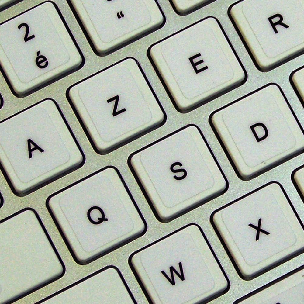 Amazon.com: MAC French Belgian Keyboard Stickers ON White Background ...