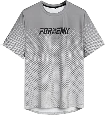 Amazon.com: FORBEMK Men's Bike Shirts Short Sleeve Quick Dry&Moisture ...