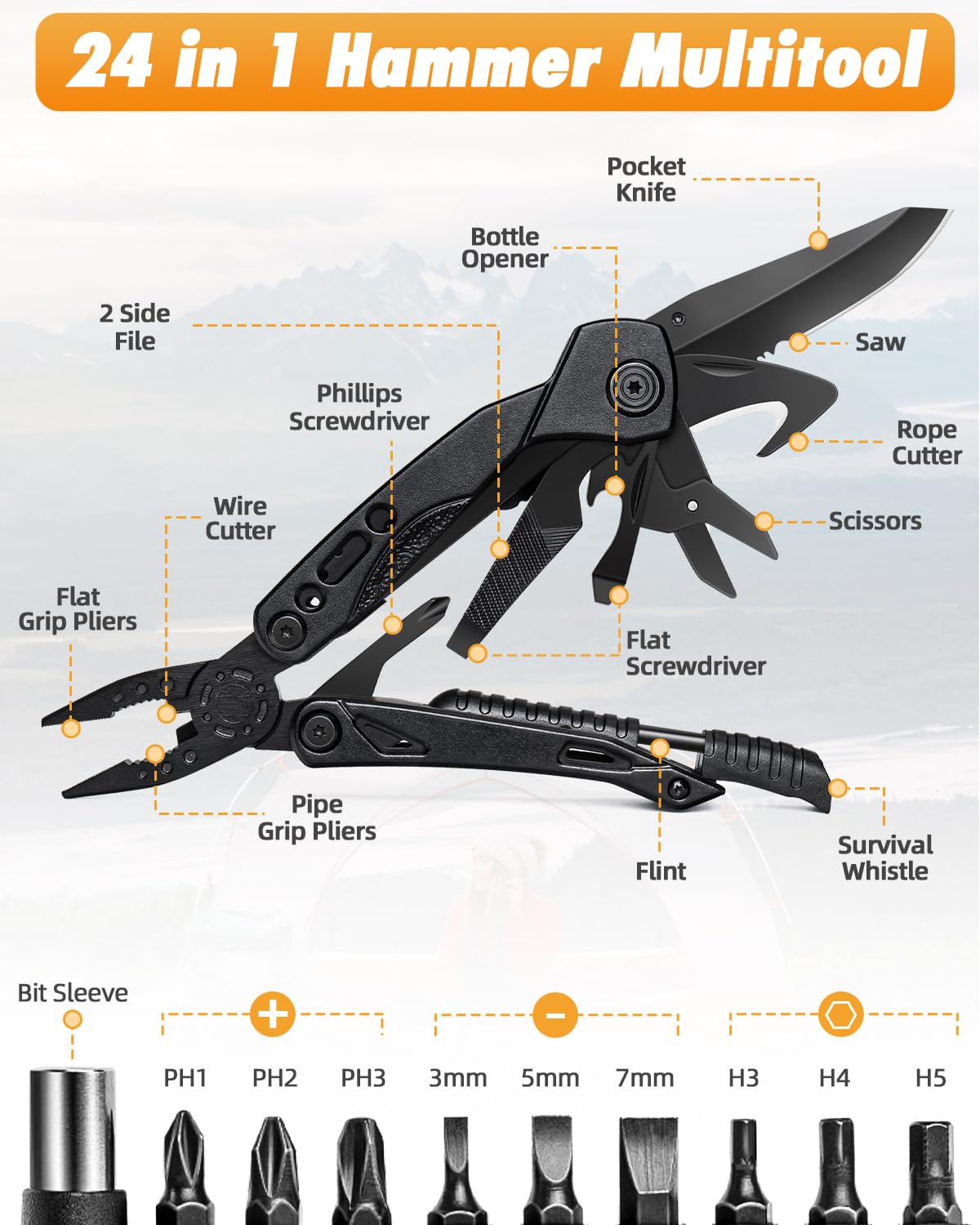 Snapklik.com : Multitool Knife, 24 In 1 Multi Tool Pocket Knives ...