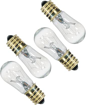 6-Watt S6 Incandescent Light Bulb 2700K Clear E12 (Candelabra) Base ...