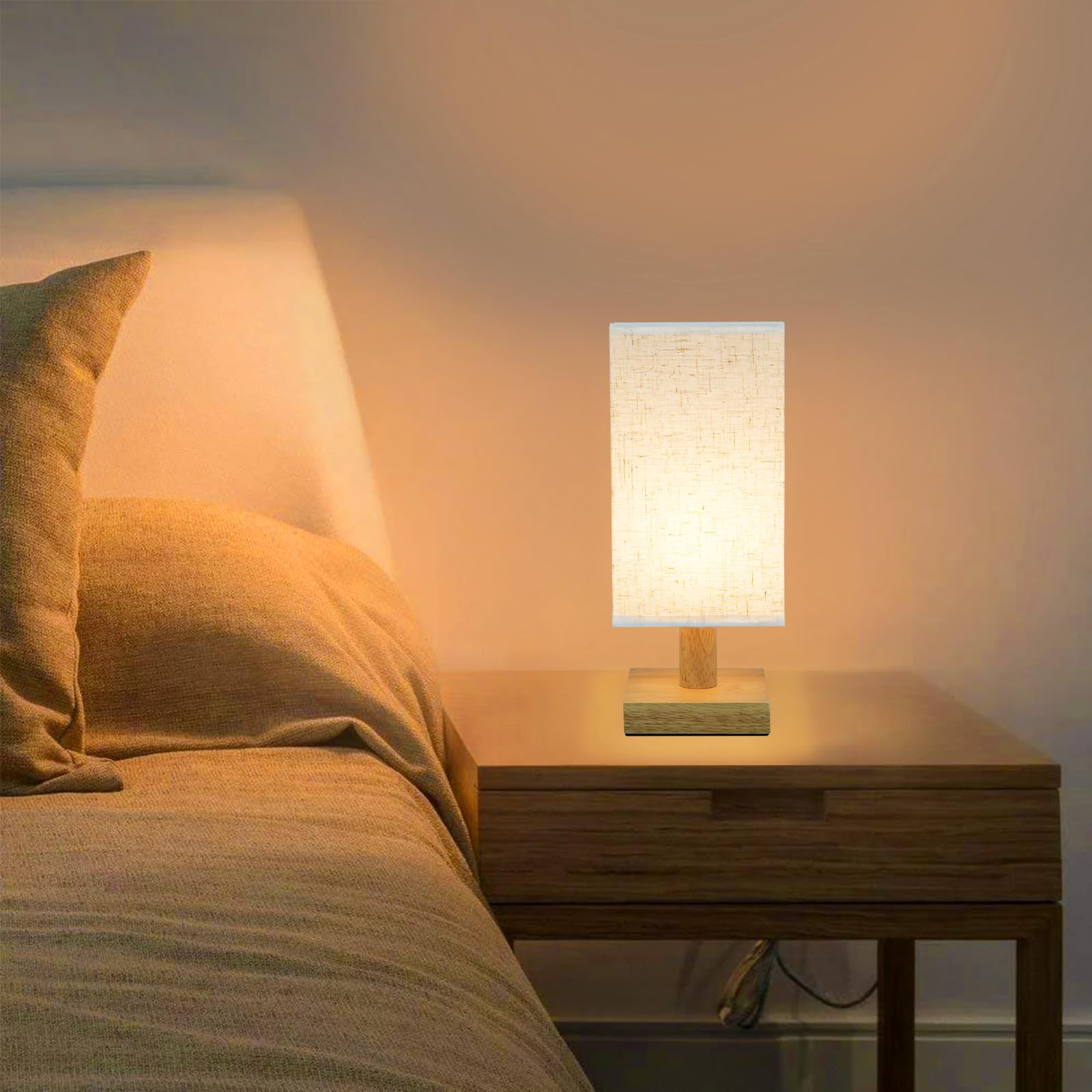 Square Small Bedside Lamp