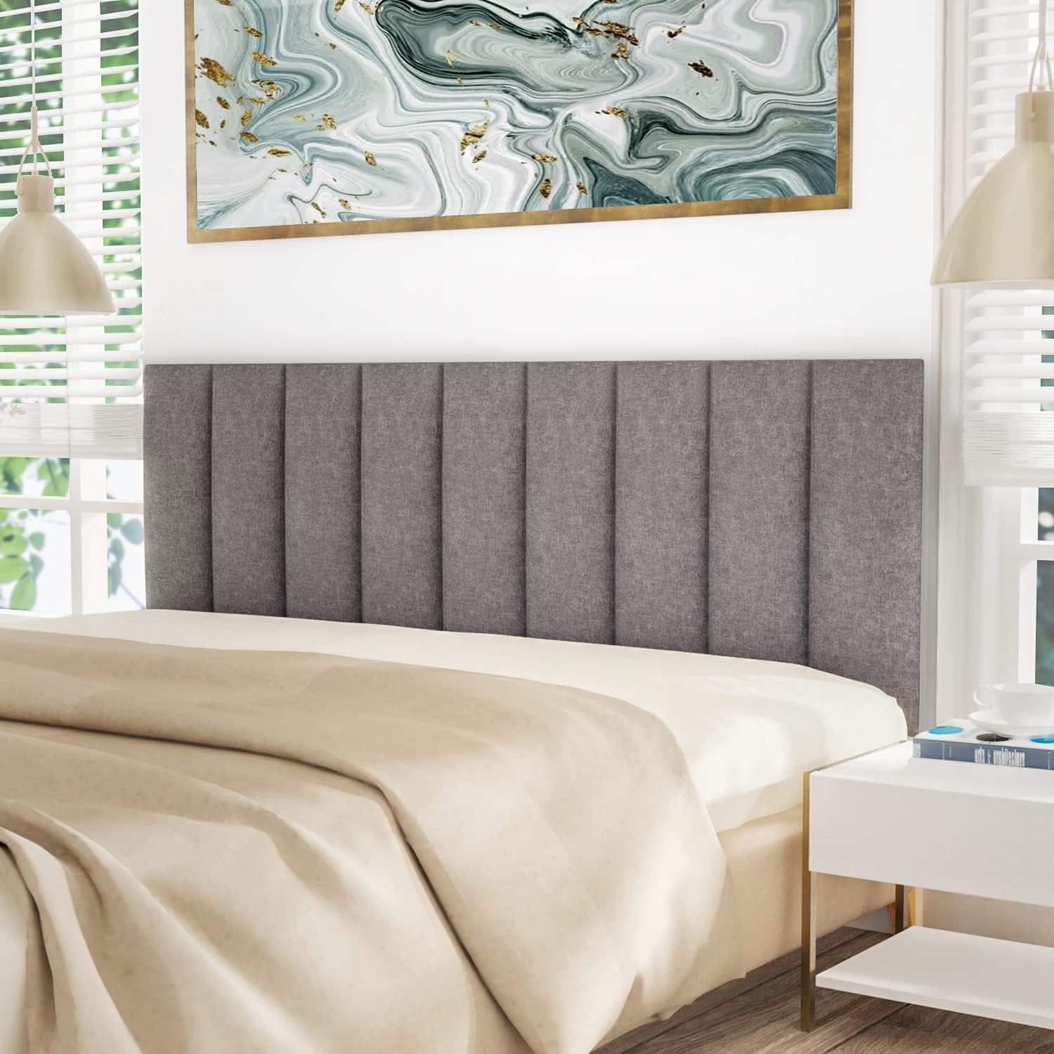 Amazon.com - Modway Josie Faux Leather Upholstered Queen Headboard in ...