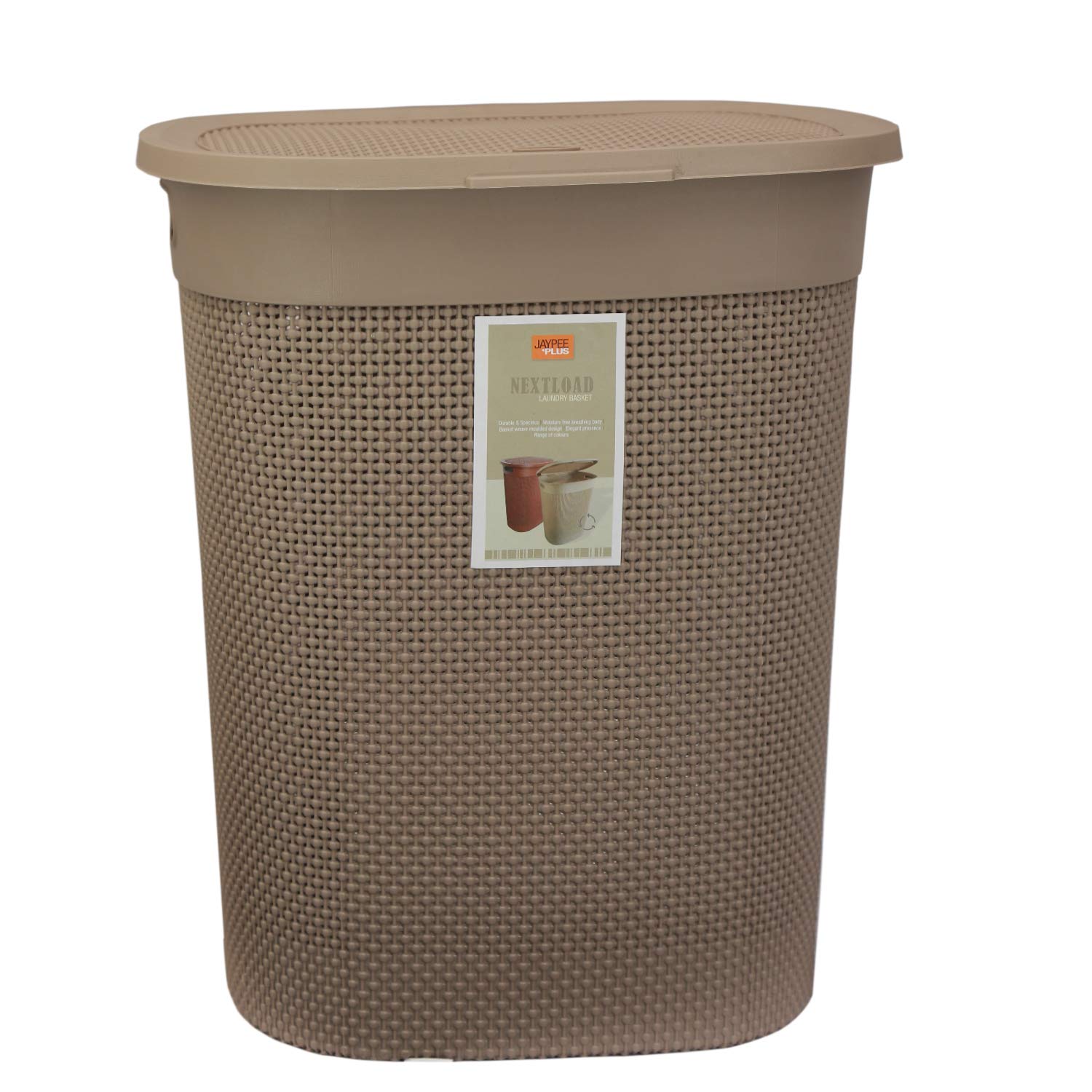 Jaypee Plus Plastic Laundry Basket Nextload 50 liters Grey : Amazon.in ...