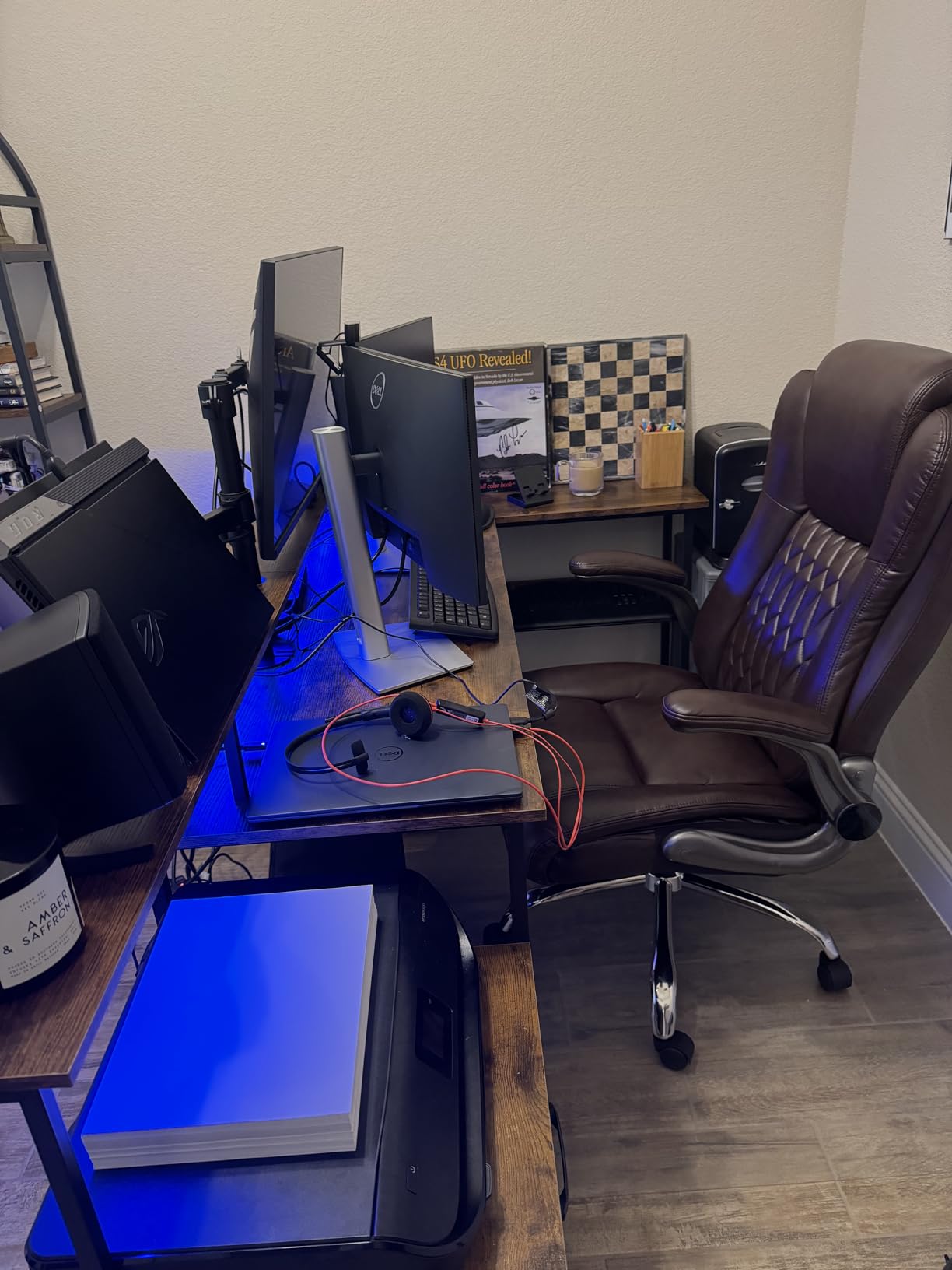 $38/mo - Finance ODK L Shaped Desk with File Drawer, 75" Reversible L ...