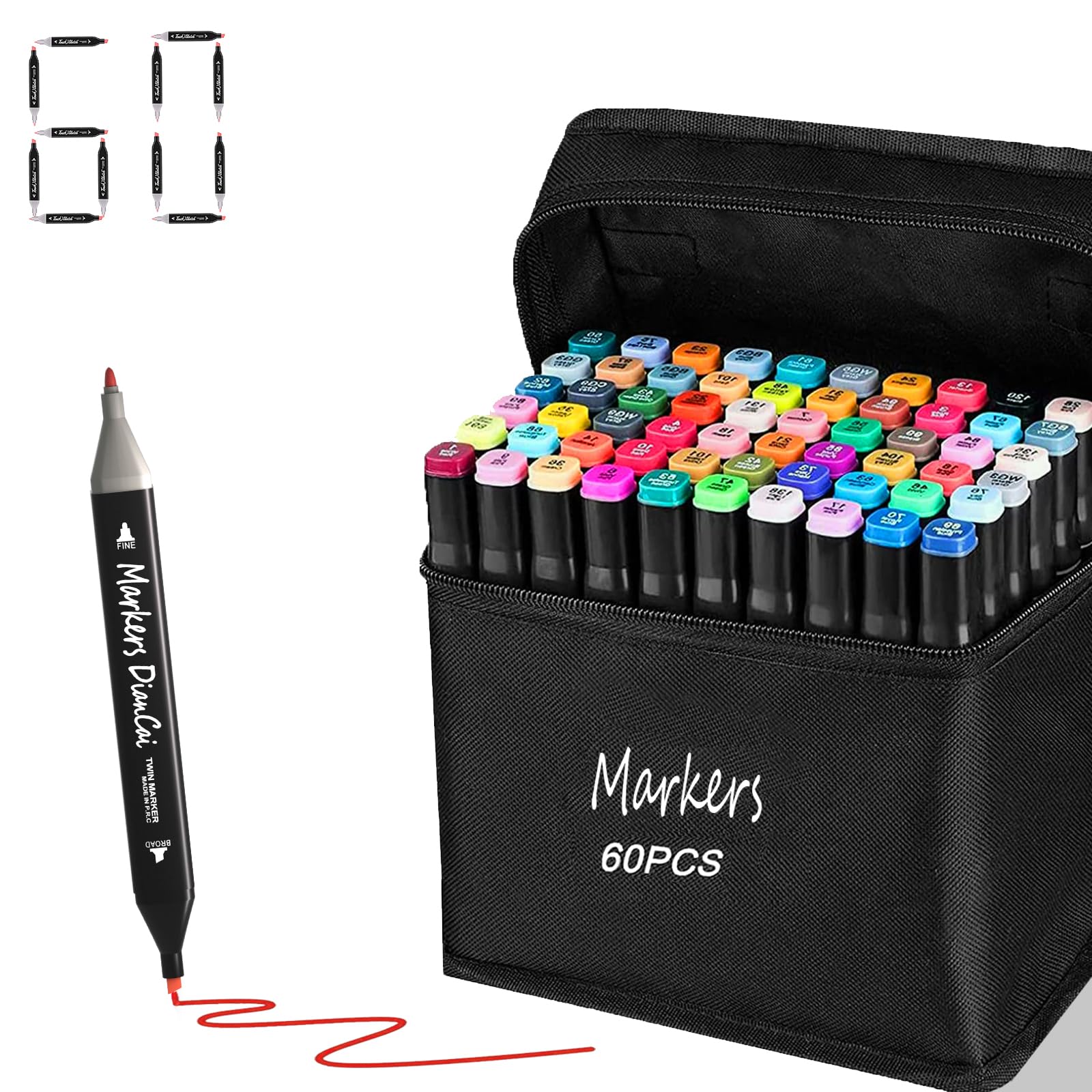 Snapklik.com : Wyewye Alcohol Markers Set 60 colors,Drawing Art Pens ...