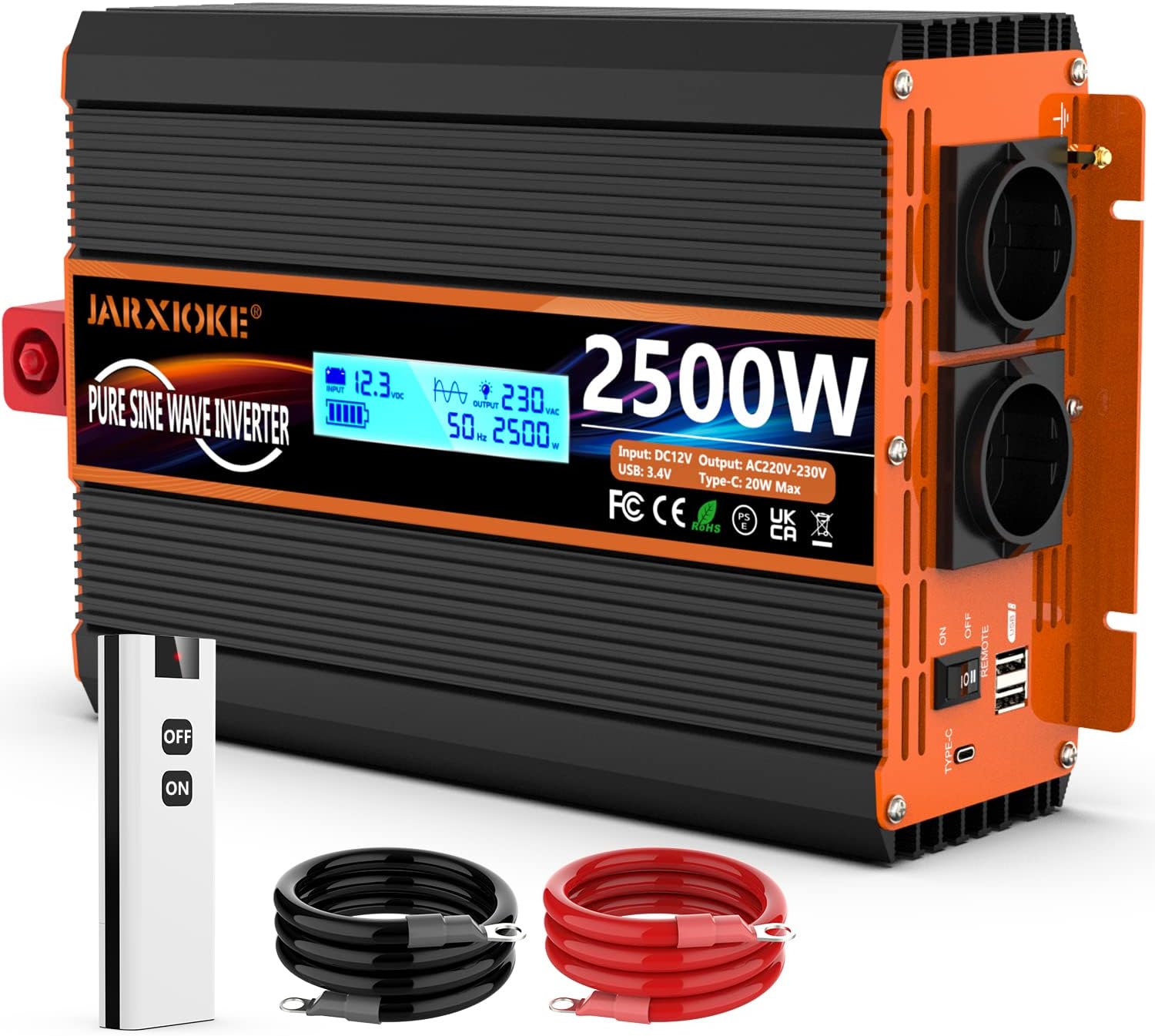 Convertisseur 12V 220V Pur Sinus 2500w/5000w Onduleur Transformateur Onde Sinusoïdale Pure avec ...