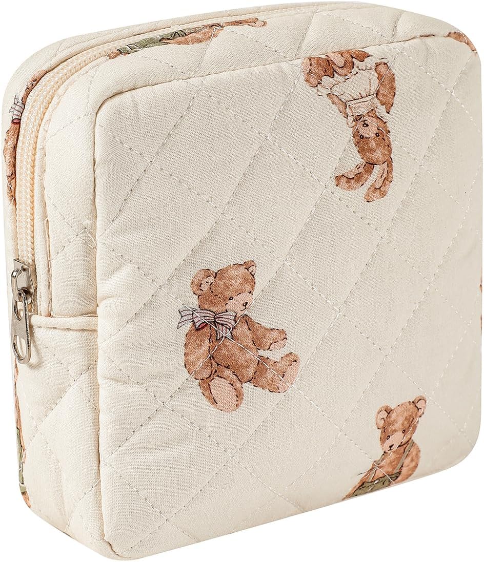 Amazon.com : Teddy Bag Plush Makeup Pouch - Cloud 9 : Beauty & Personal ...
