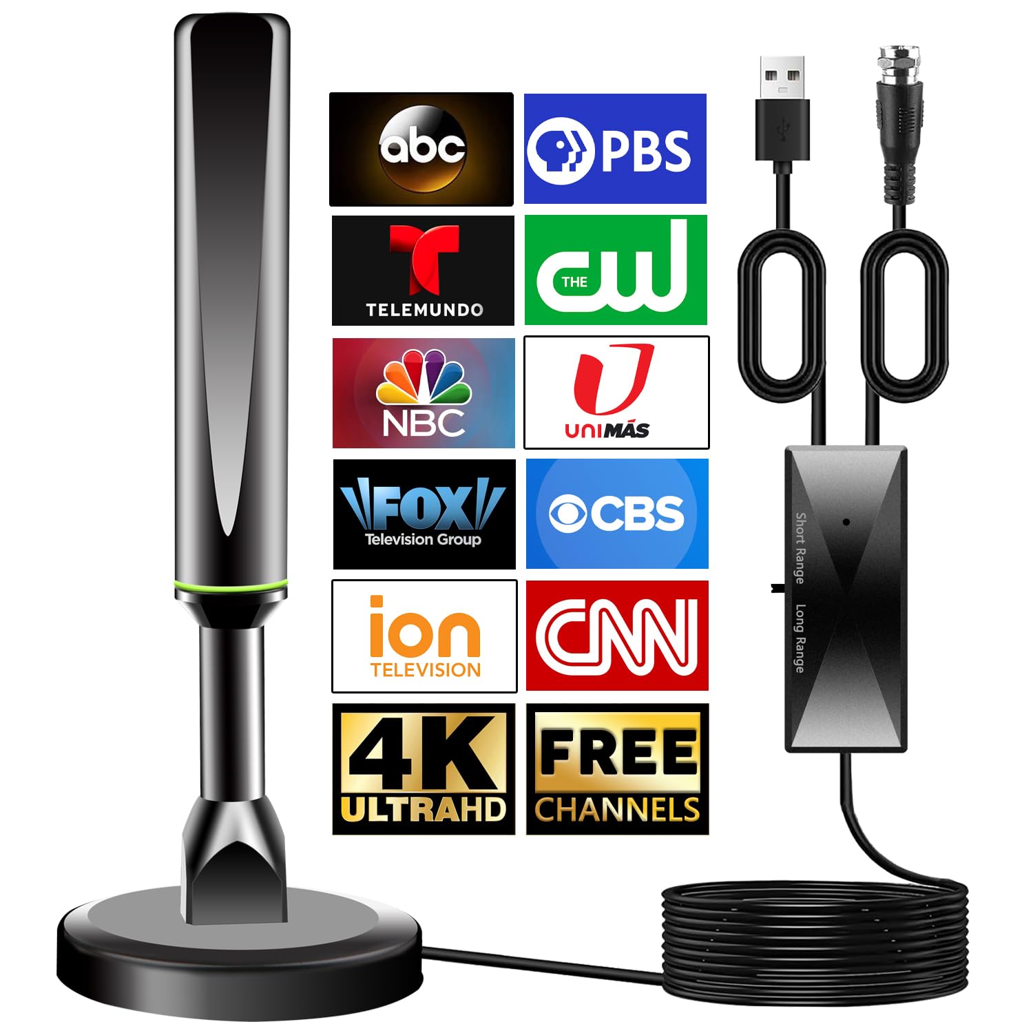 Amazon.com: TV Antenna for Smart TV Indoor, Digital Antenna with Strong ...