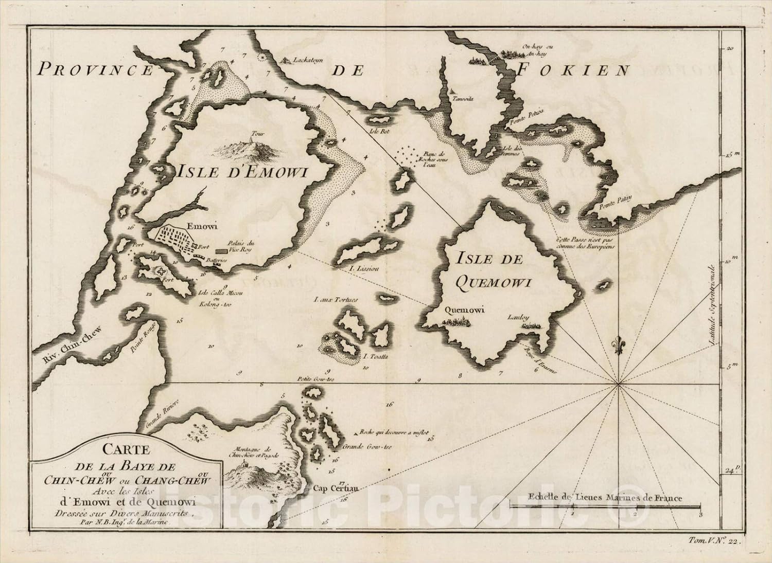 Amazon.com: Historic Map : Carte de la Baye de Chin-Chew ou Chang-Chew ...
