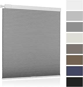 Amazon.com: HOTSOON No Tools No Drill Blinds for Windows Shades,Modern Blackout Cordless ...