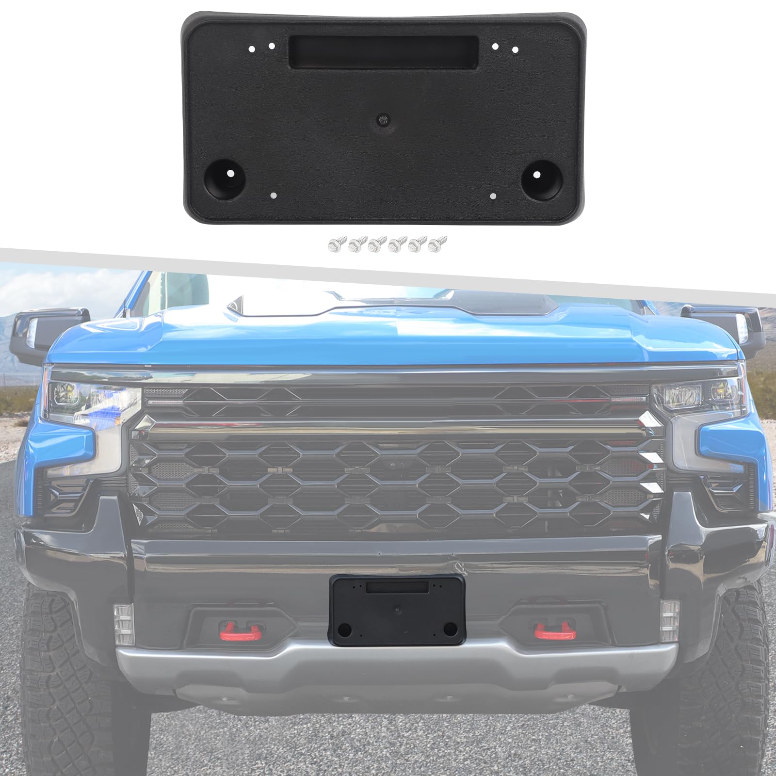 Amazon.com: Jimen Fit for Chevrolet Silverado ZR2 2022-2024, Front ...