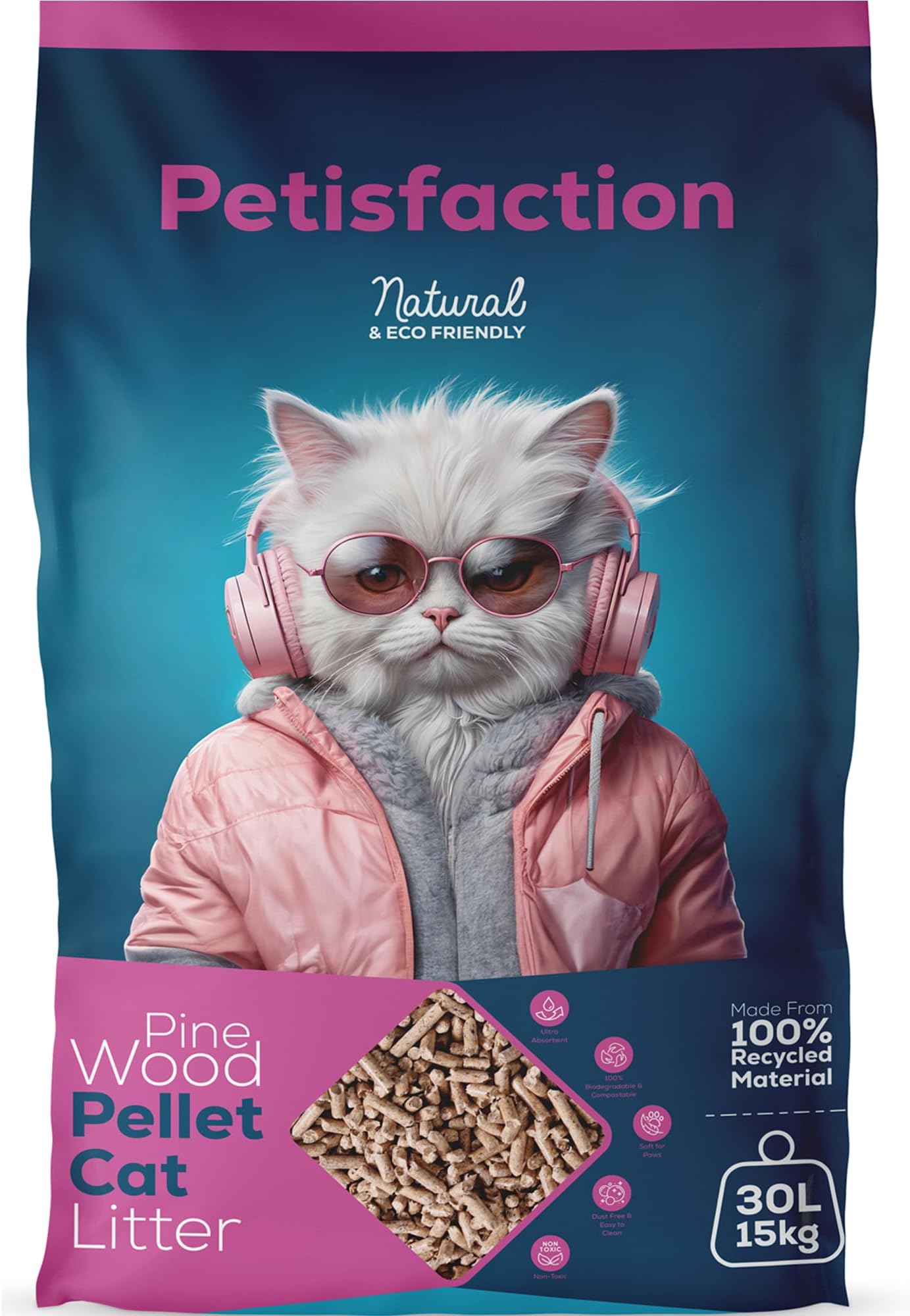 Trust Pet 30L Wood Pellet Cat Litter : Amazon.co.uk: Pet Supplies