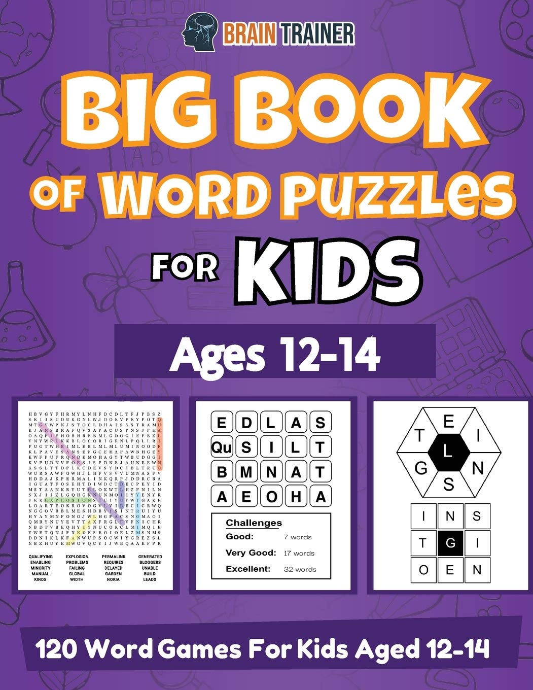Amazon.com: Big Book Of Word Puzzles For Kids Ages 12-14 - 120 Word ...