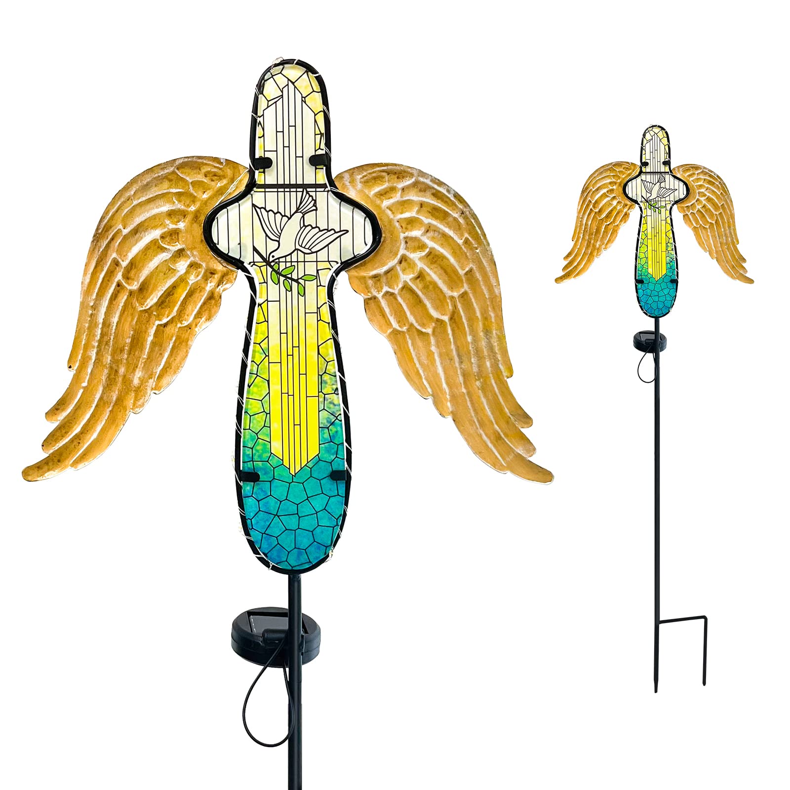 Outdoor Lighted Metal Cross Amazon.com : Solar Cross Garden Stake