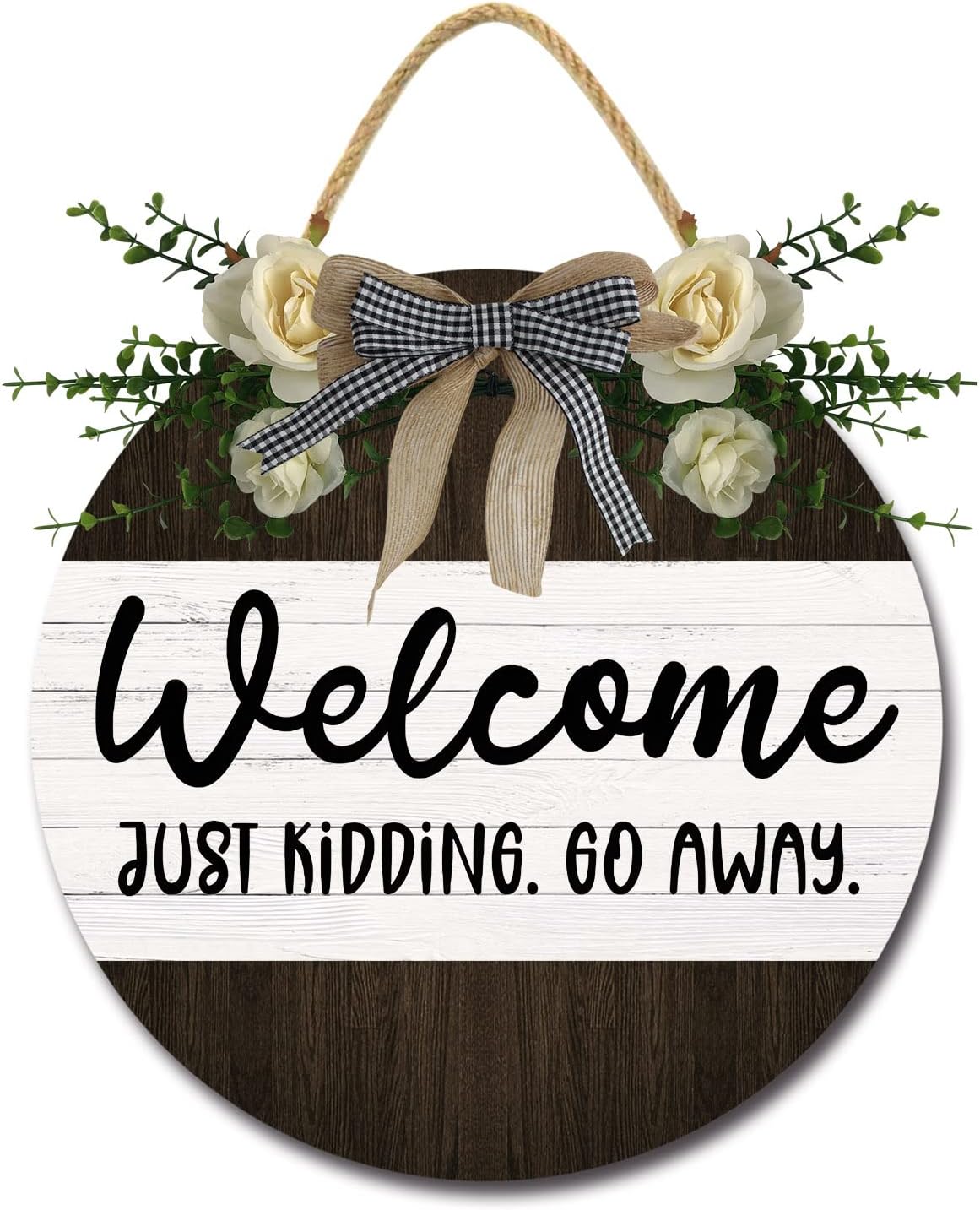 Amazon.com : Go Away Sign For Front Door Outdoor Farmhouse,Porch Patio ...