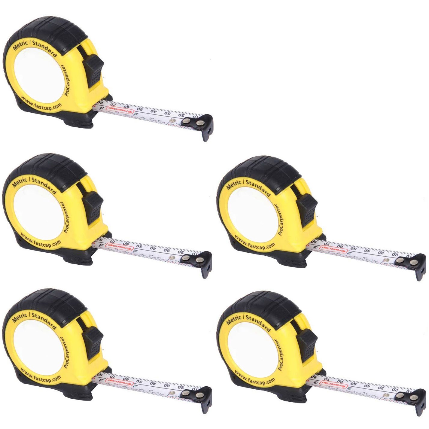 Fastcappms 16 Procarpenter 16 Metric Standard Measuring Tapes 5 Pack ...