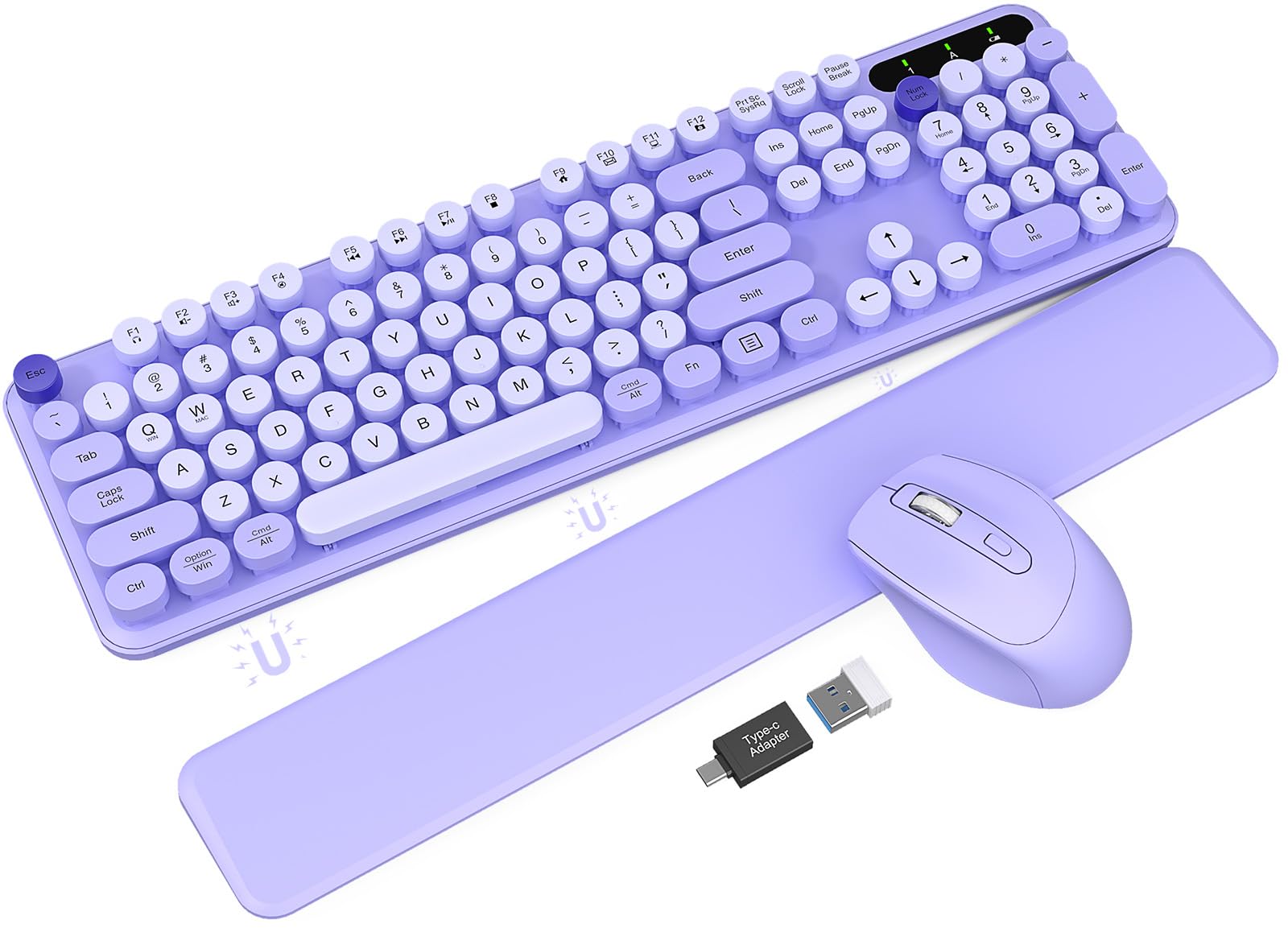 Amazon.com: Wireless Keyboard and Mouse Combo - Cute Typewriter ...