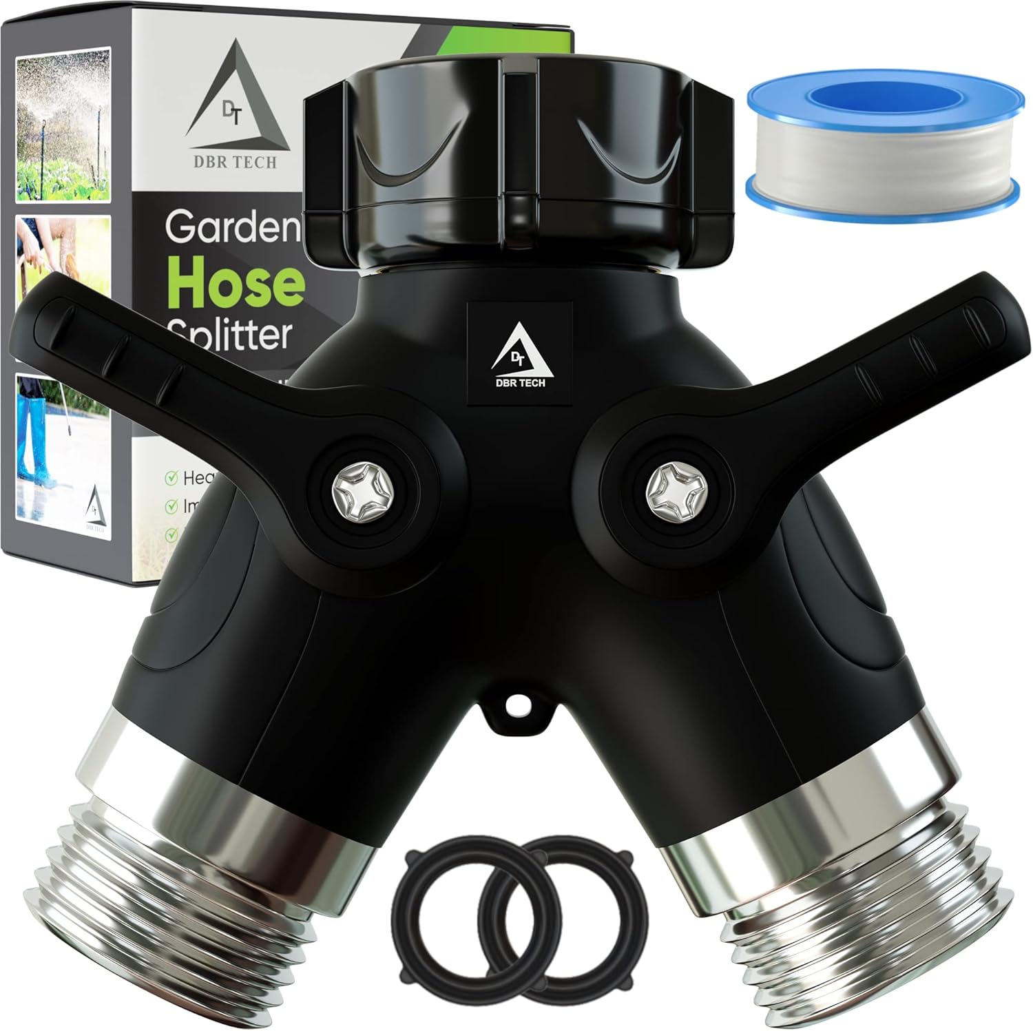 Amazon.com: Hose Splitter 2 Way, Heavy Duty Metal Connector, Two Way ...