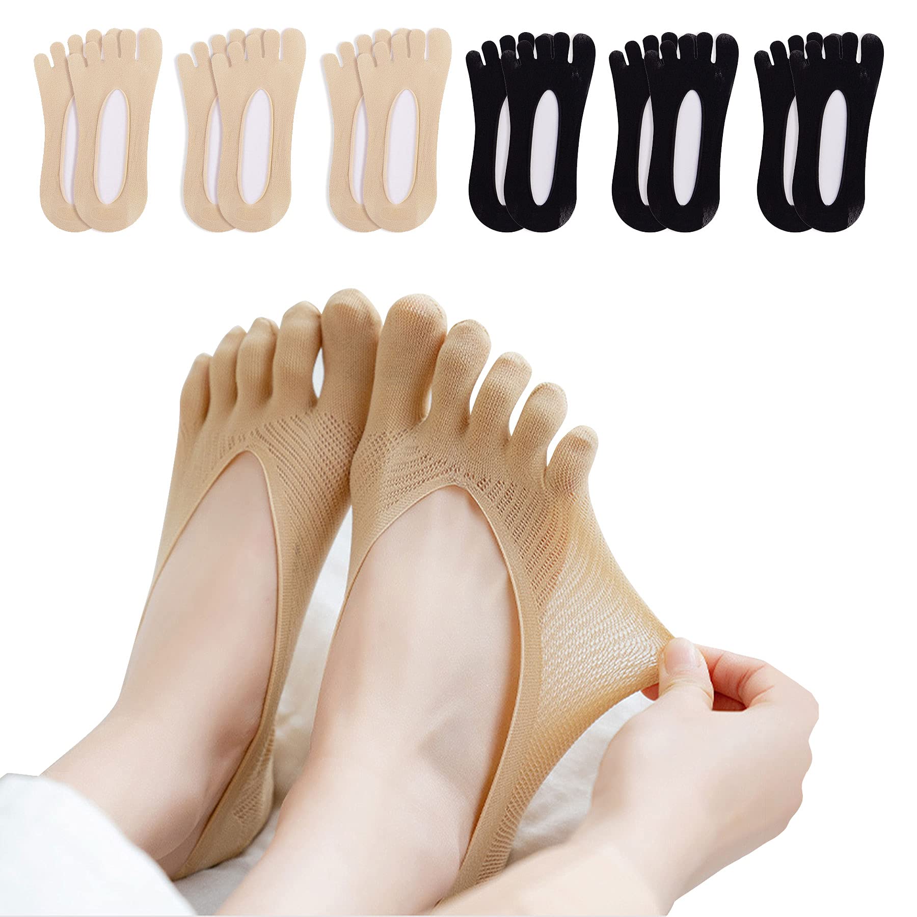 Toe Topper Socks With Sling Back TYGHBN Hailnrothwad Toe Topper Socks ...